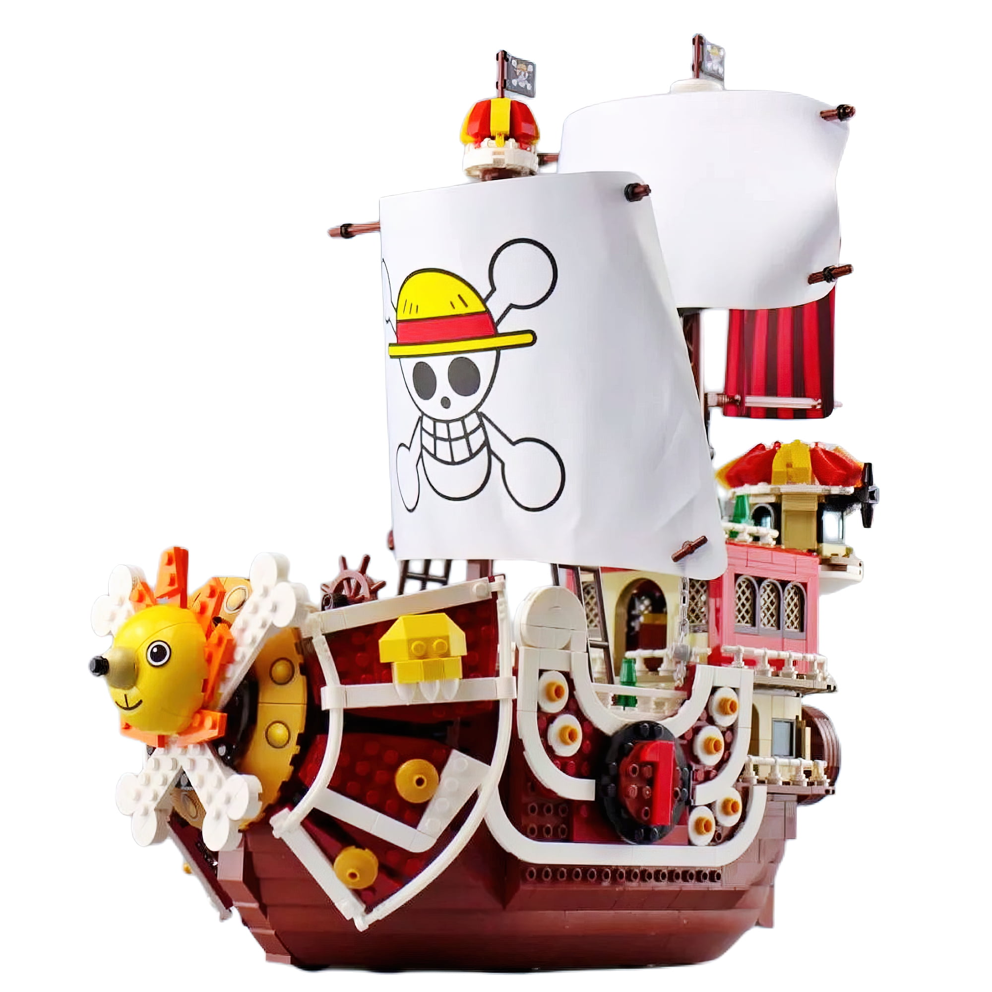 HI-Reeke Thousand Sunny Pirate Boat Building Block Set Large One Piece ...