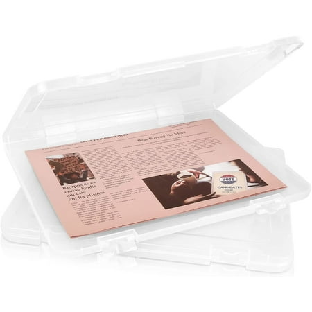 2 Pack A4 files transparency plastic storage box (Large Size) | Walmart ...
