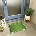 Football Doormat, Sports Field in Green Gridiron Yard Competitive Games ...