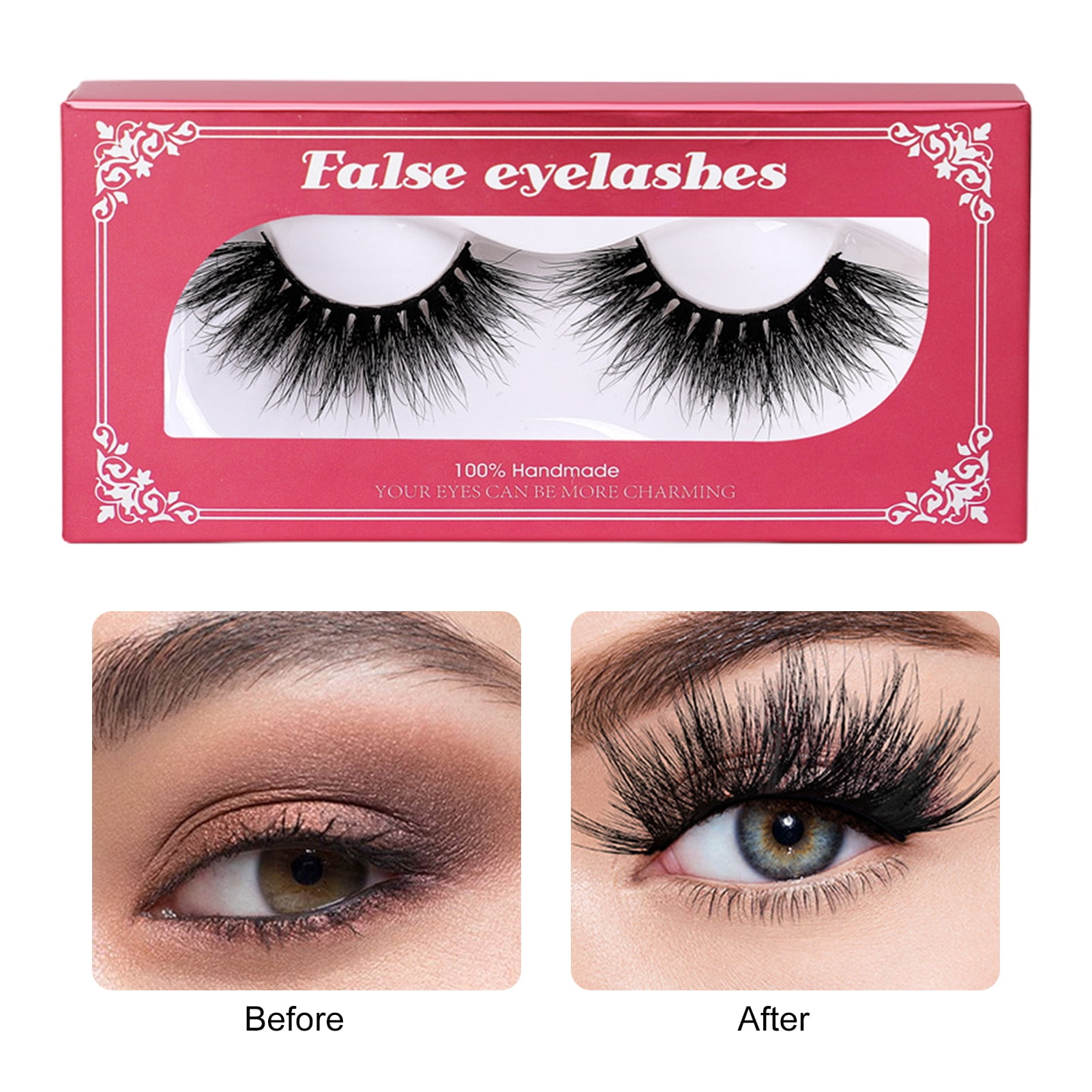Natural Fake Eyelashes Before And After