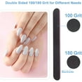 10Pcs Black Nail File Set, Nail Files & Buffers, Double Sided Emery ...