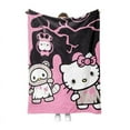Hello Kitty series blanket new Sanrio kitty cat printed flannel warm ...