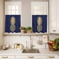 3 Piece Kitchen Curtains and Valances Set Pineapple Cafe Curtains 24 ...