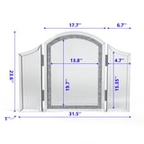 Modern Tri-fold Tabletop Vanity Mirror Makeup Tri-Folding Mirror ...