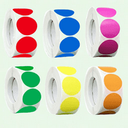 Royal Green Small Plain Office Supplies: 1/2" Round Color Coding Labels ...