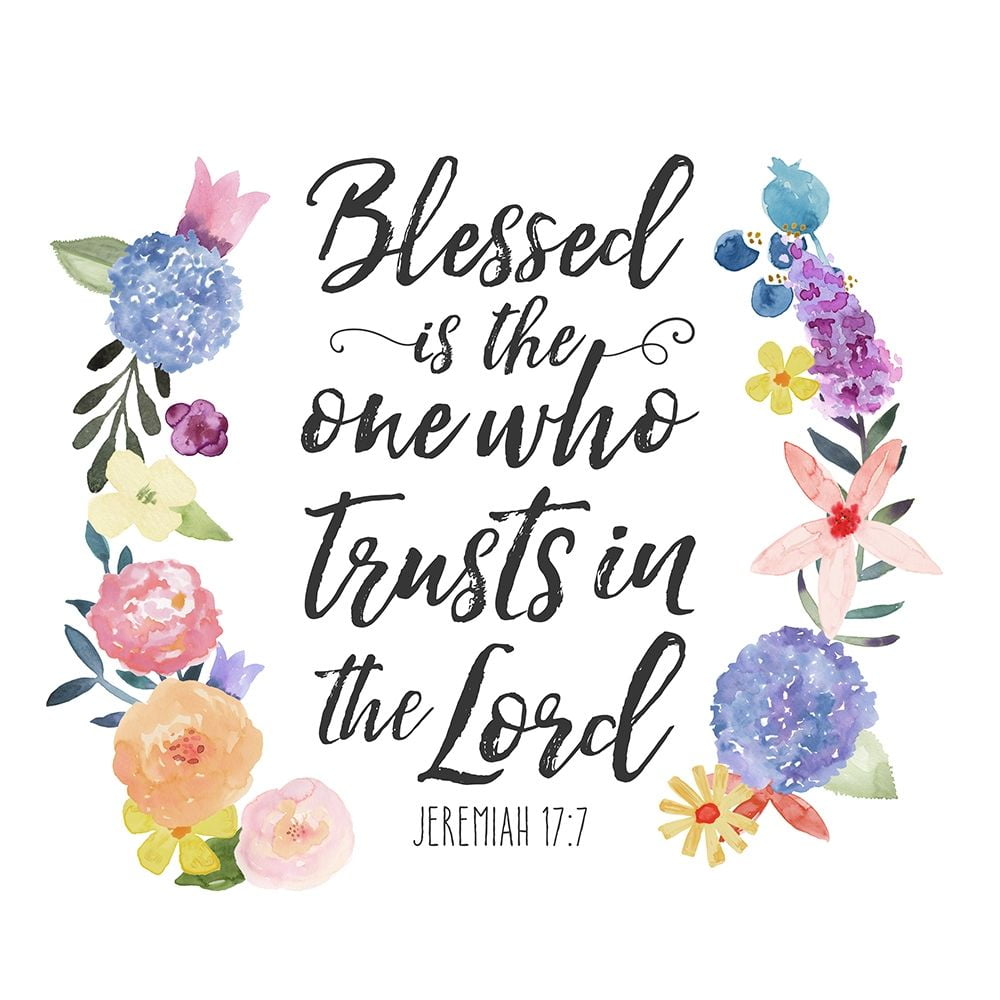 Floral Bible Verse I Poster Print by Noonday Design - Walmart.com ...