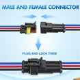 Nilight 3Pin Electrical Wire Connectors Male and Female Plug Socket ...