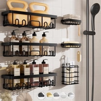 GARITIN 6-Pack Shower Caddy, No Drilling Adhesive Shelves Rack with ...