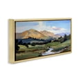 Stupell Industries Winding River Across Valley Gold Framed Floater ...