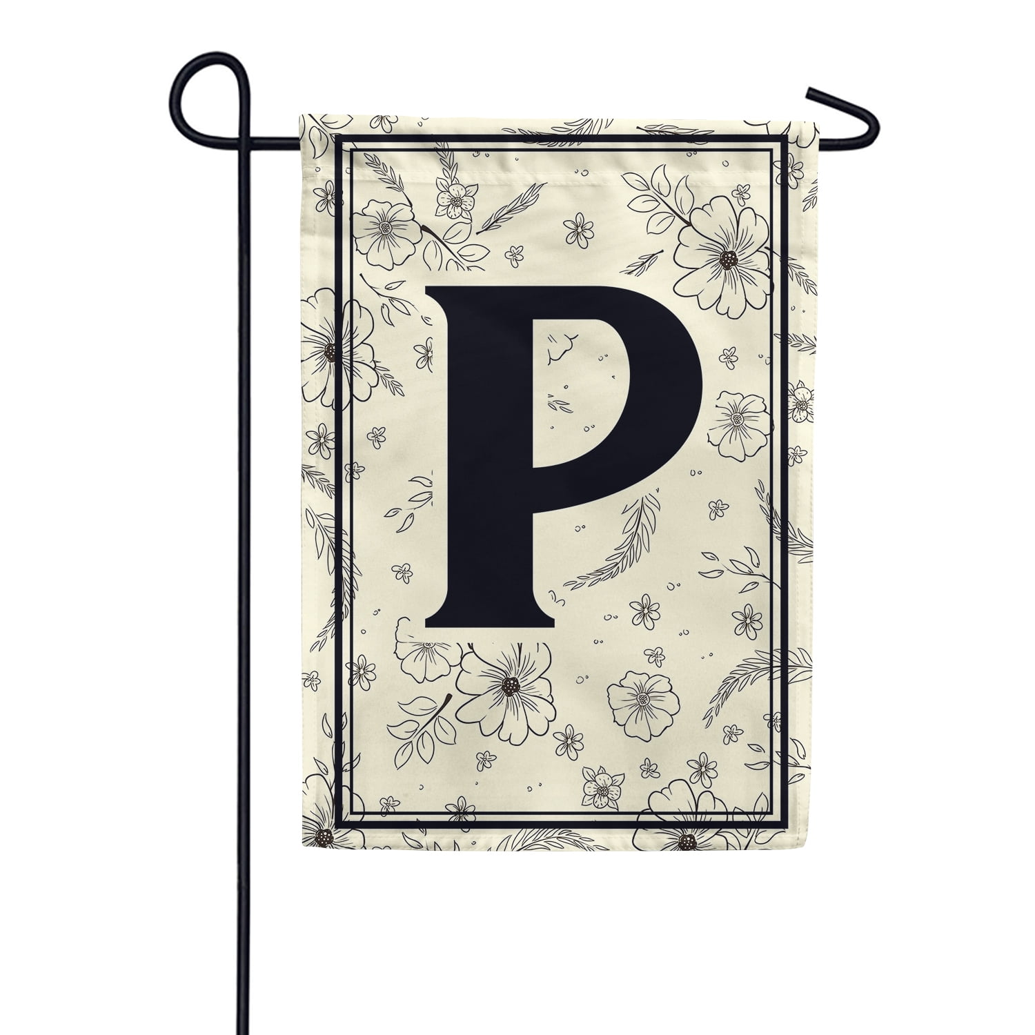 America Forever Spring Monogram Garden Flag Letter P 12.5 x 18 inches P ...