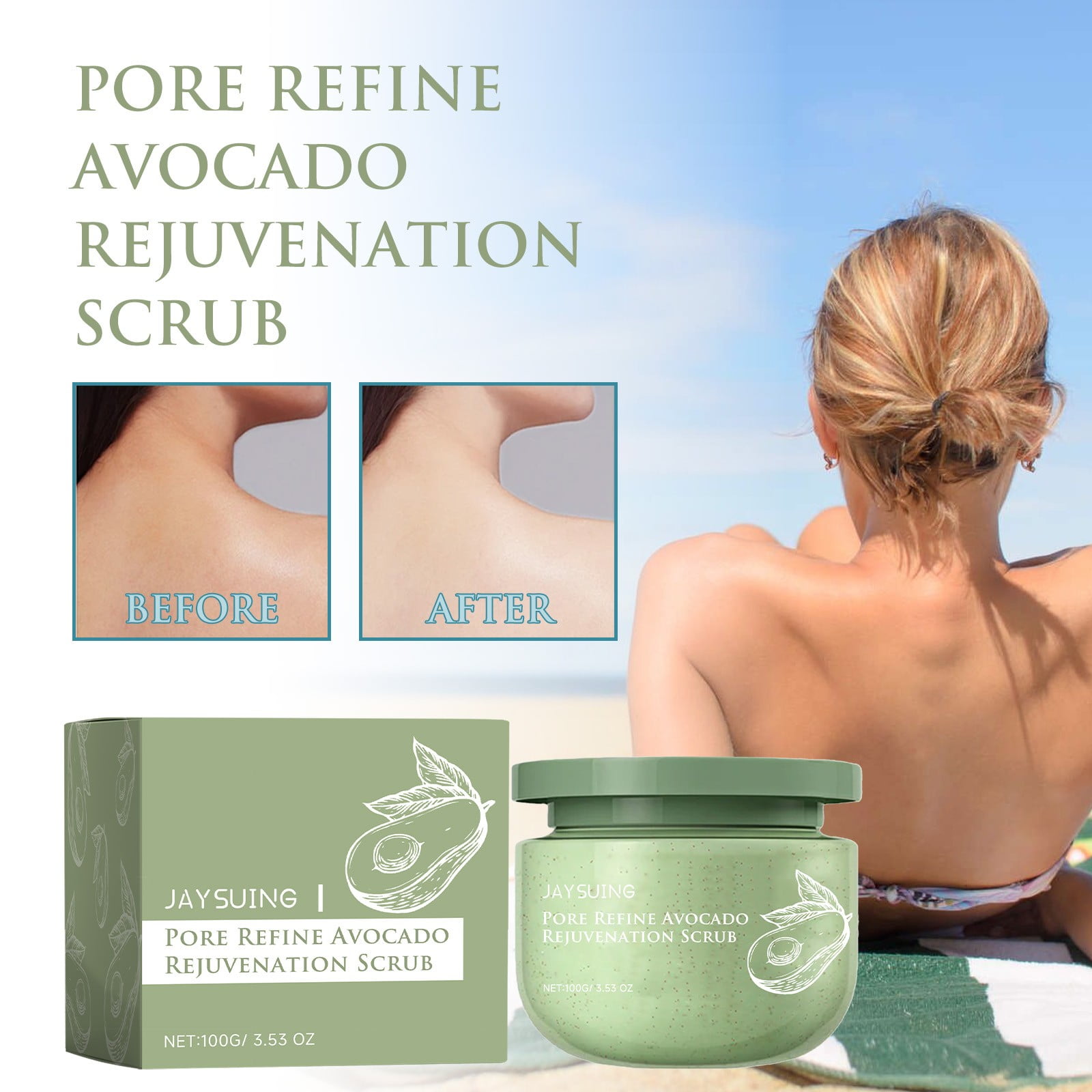 Avocados Ice Scrub para limpieza de todo el cuerpo Exfoliante ...