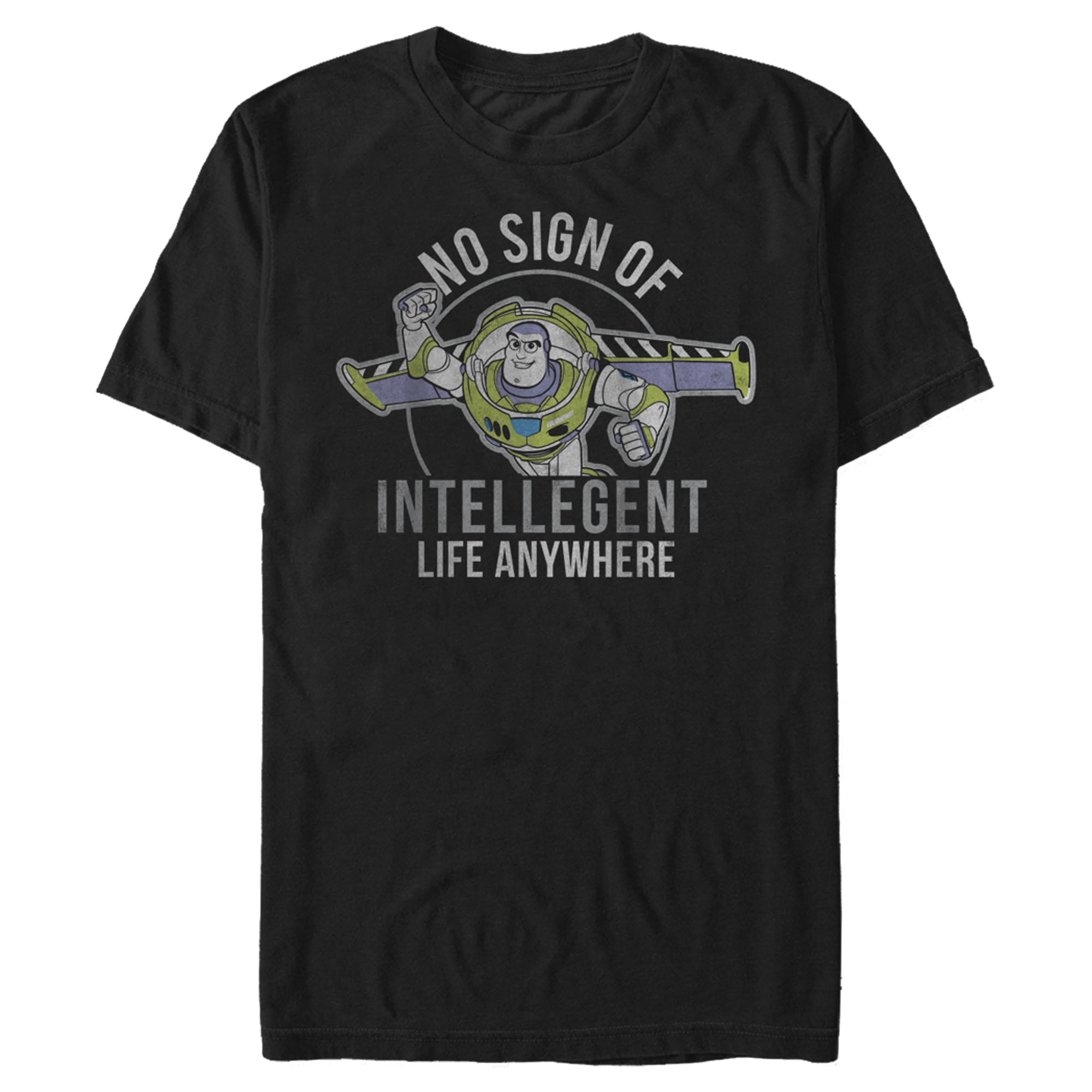 Men's Toy Story Buzz No Sign Of Intelligent Life Graphic Tee Black ...