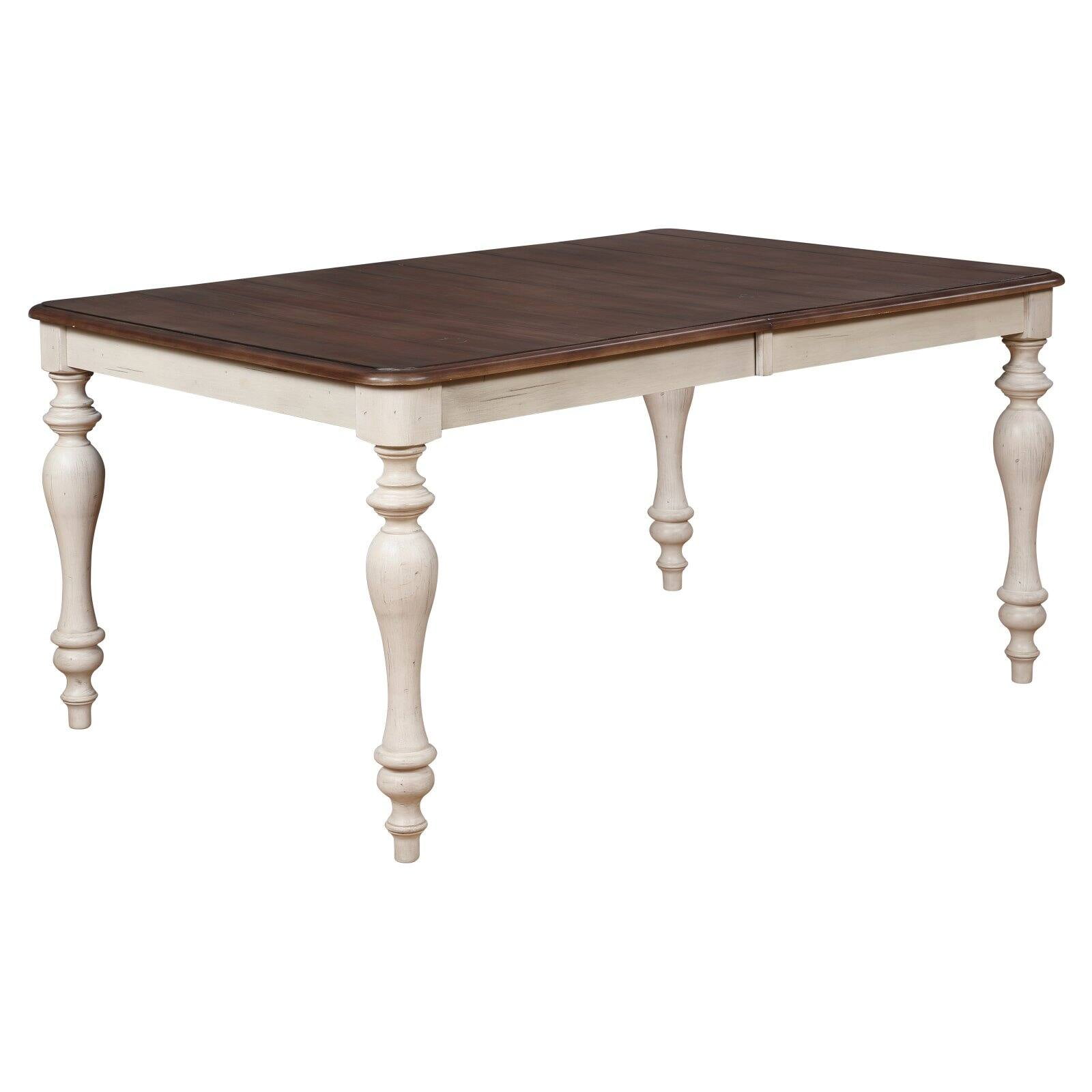 Roundhill Furniture Arch Dining Table With Extension Leaf - Walmart.com