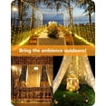 CHE-200 Led Hanging Curtain String Lights Outdoor Waterproof, 6.5 x 9.8 ...