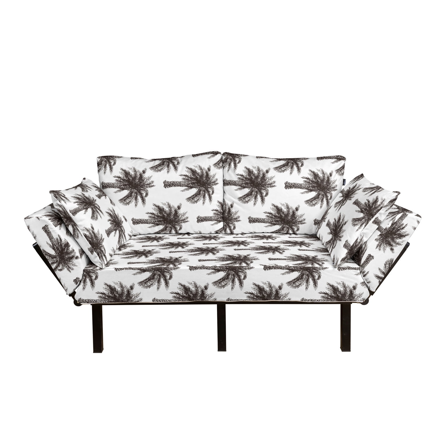 Palm Tree Futon Couch, Fully Grown Coconut Banana Trees with Retro ...
