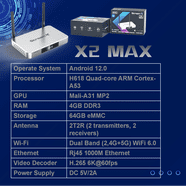 2025 Streamx X2 Max Superbox,6K Ultra Hd with 4GB+64G , 1700+ Live TV ...