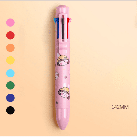 Creative ballpoint pen original cartoon color multi-color pen (8 colors ...