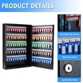 Black 100 Key Metal Valet Key Cabinet Vehicle Organizer Safe Storage ...