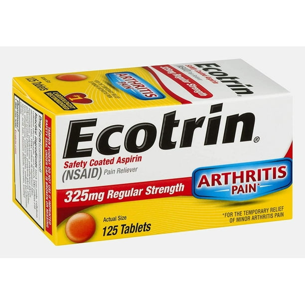 Ecotrin Regular Strength, 325 mg, 125 Tablets - Walmart.com - Walmart.com