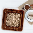 Wood Pistachio Snack Bowl with Shell Storage, Double Dish Holder Nut ...