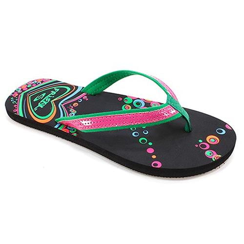 Frisky Girls 5-10 Graphic Sequin Flip Flop (Fuchsia 8) - Walmart.com