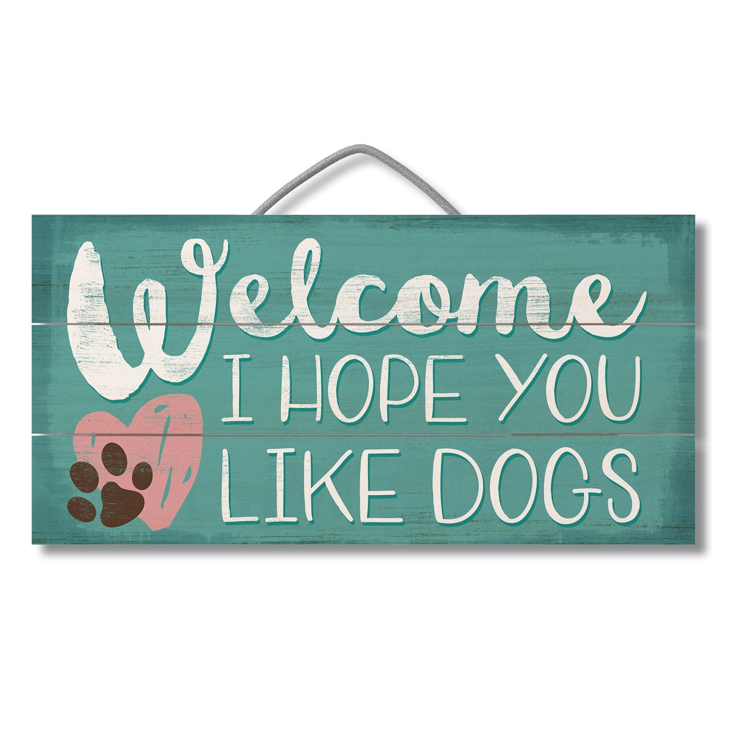 CounterArt "Welcome I Hope You Like Dogs" Slatted Pallet Wood Sign 12 ...