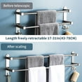 BIGLUFU Stainless Steel Adjustable Towel Rack 43-78CM Wall-Mounted ...
