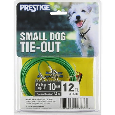 Petest 25ft Reflective Tie-Out Cable for Small Dogs Up to 35 Pounds ...