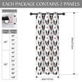 Boston Terrier and Dog Paw Print Blackout Curtains,Triple Weaved Fabric ...