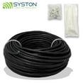 SYSTON CABLE TECHNOLOGY Cat6A+ Bulk Raw Ethernet Cable Black Bulk 700 MHz 400 ft 23 AWG 4pr ...