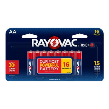 Rayovac Fusion AA Batteries (30 Pack), Double A Alkaline Batteries ...