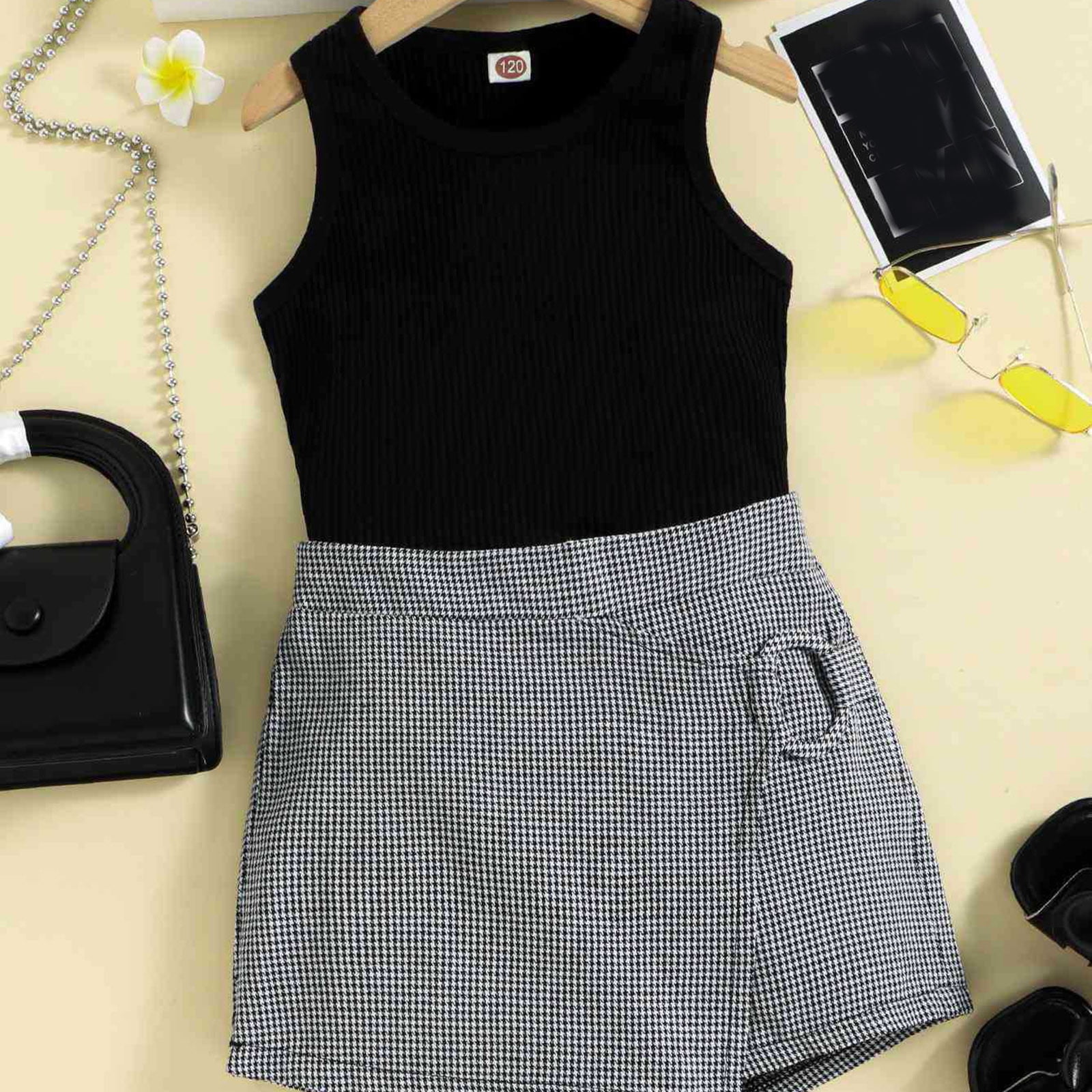 dmqupv 16 Girls Clothes Kids Toddler Girls Ribbed Sleeveless Solid Vest ...