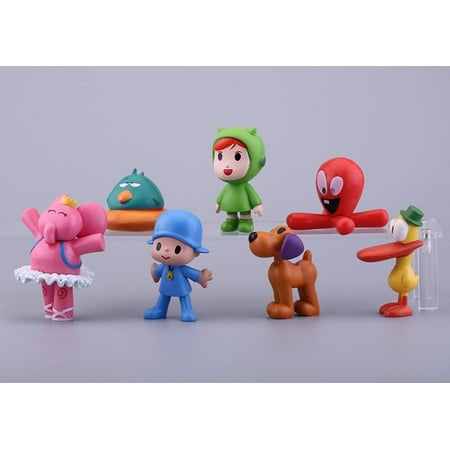 7 Pcs Pocoyo Toys - Action Figure Doll Toy - Nina, Elly, Pato, Fred ...