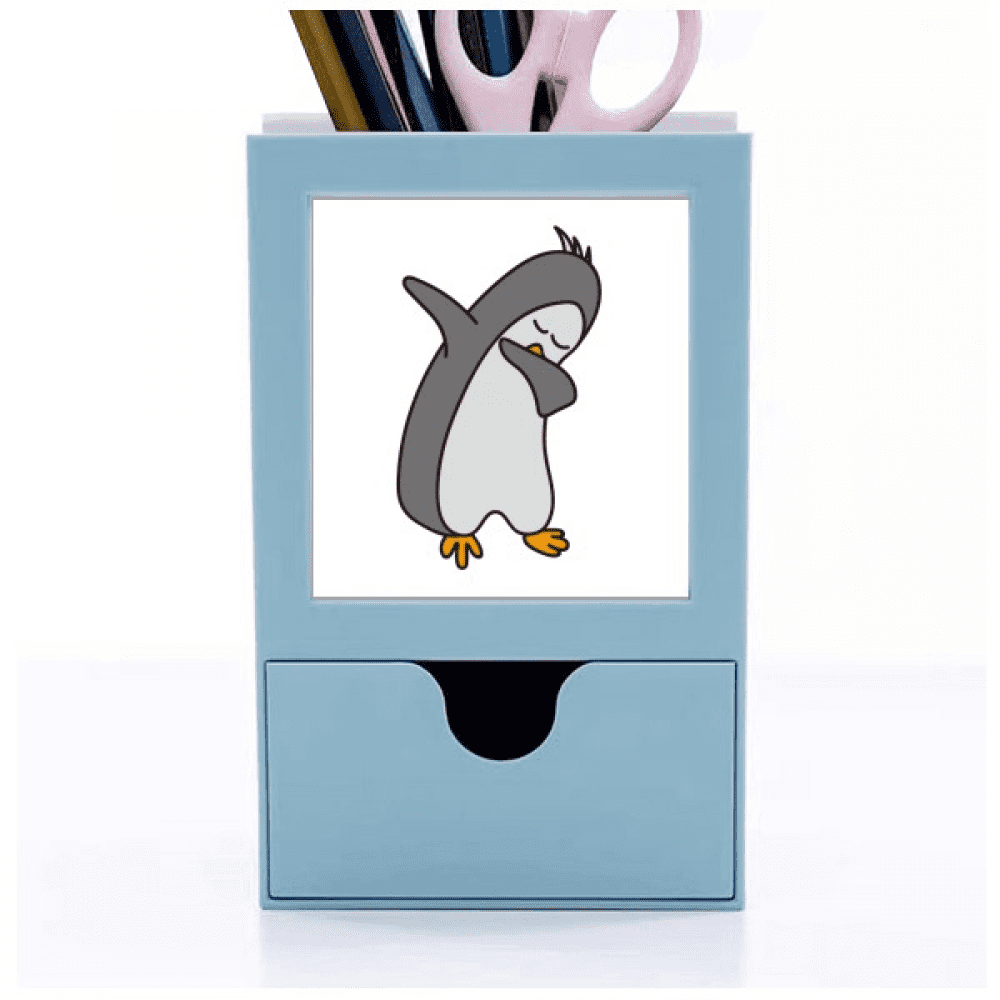 Cold Movement Penguins Antarctica Desk Supplies Organizer Pen Holder ...