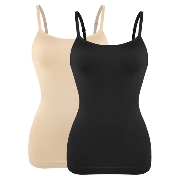 MISS MOLY 2 Pack Women's Cami Shaper Compression Tank Tops Tummy ...