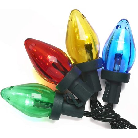 Roman Lights USB C7 Green Cord Light Set, 6 ft, 10 Function Controller ...