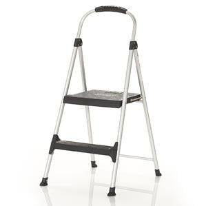 Cosco Signature Step Stool Two-Step Aluminum Step Stool with Plastic ...