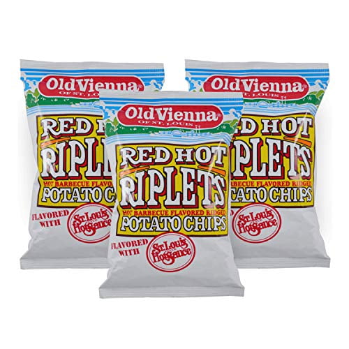 Old Vienna of St Louis (Red Hot Riplets Hot BBQ Flavored , 5oz 3 Pack ...