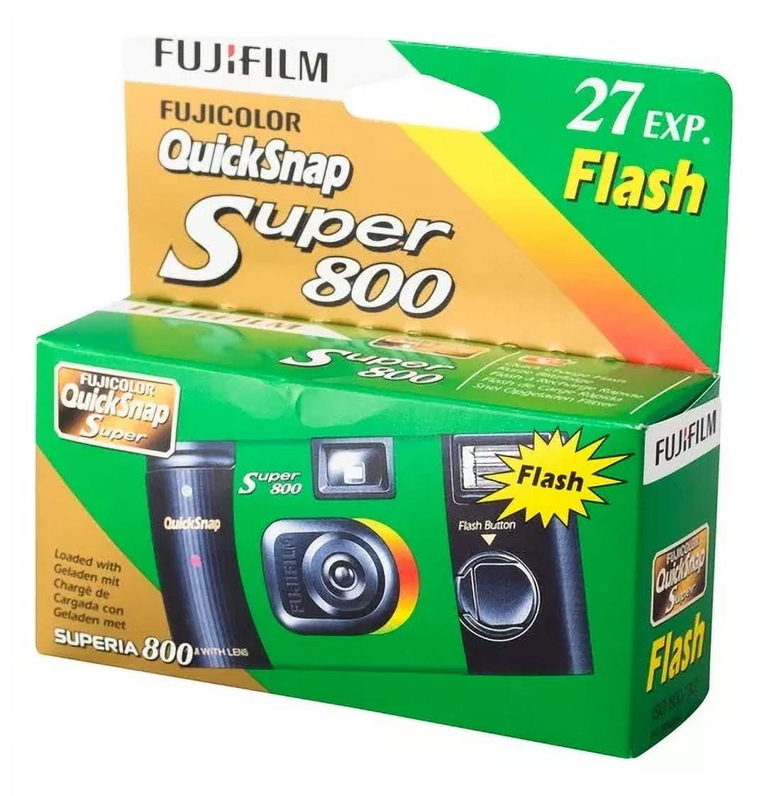 Cámara desechable Fujifilm QuickSnap Flash 400 negra/verde | Bodega Aurrera en línea