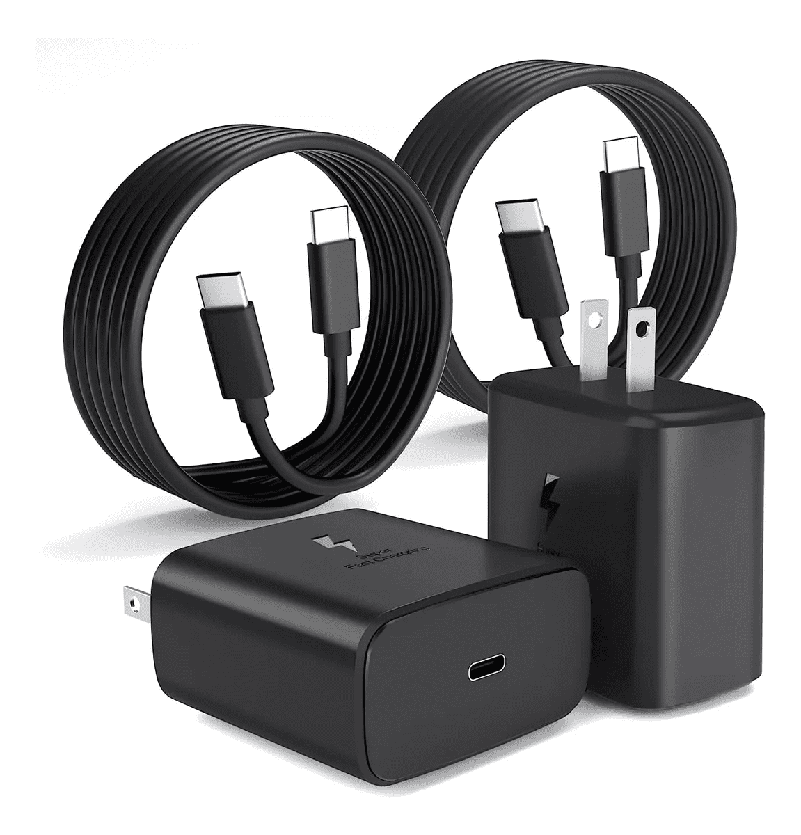 "Cargador Tipo C De 45w Para Samsung S23 S24 Ultra 2 Piezas negros ...