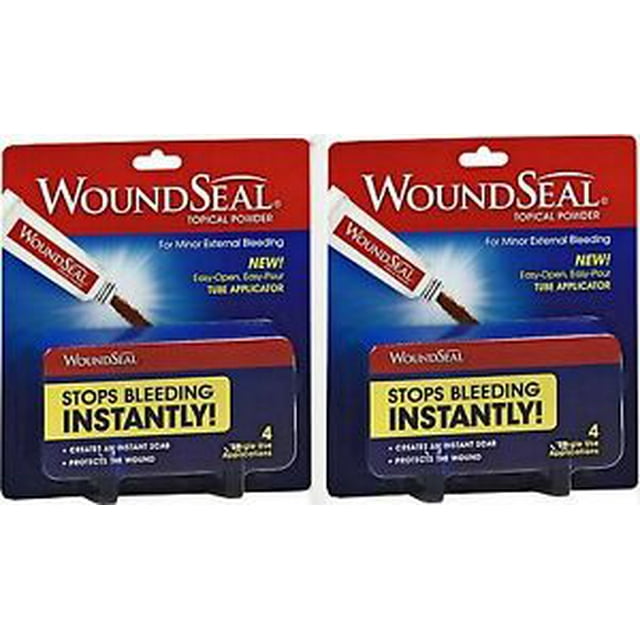 WOUNDSEAL Powder Stop bleeding Instantly 4 Tubes/ pack ( 2 pack ...