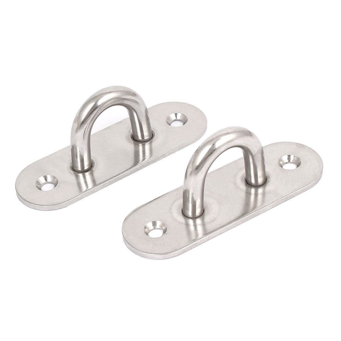 U Shape Ceiling Mount Enclosed Hook Hanger Silver Tone 1.5" Height 2pcs ...