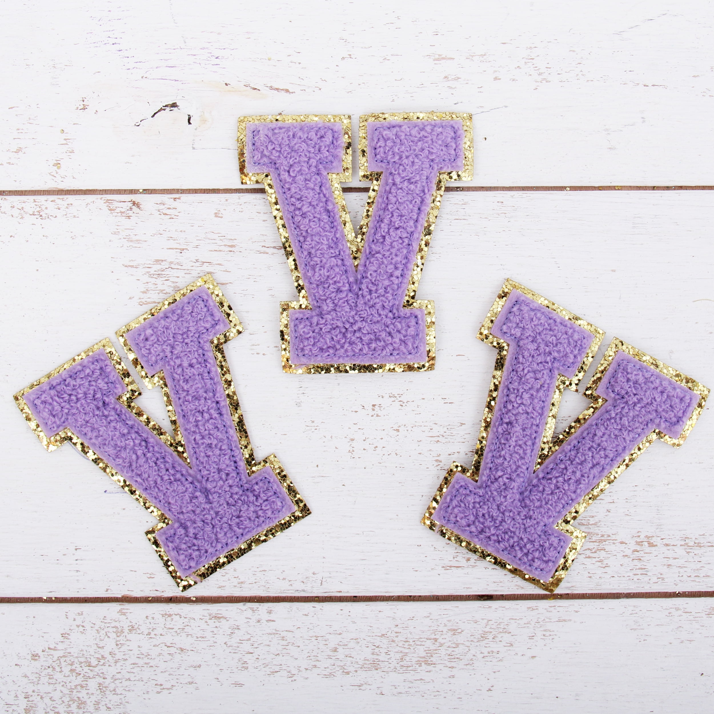 The Letter V In Glitter