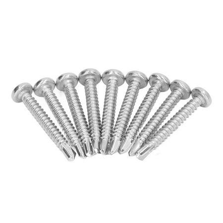 Self Drilling Screw, Compact Non Deform Clean Accurate Thread 50Pcs Round Head Self Drilling ...