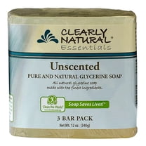 Clearly Natural Glycerine Bar Soap, Unscented, 3 Pack, 4 oz bars for ...