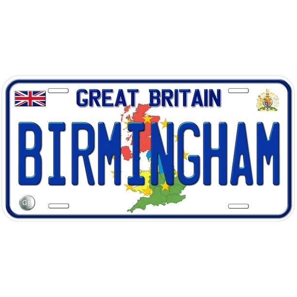 Great Britain Birmingham Custom Novelty Car License Plate - Walmart.com