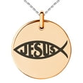Tioneer Stainless Steel Ichthus Jesus Fish Symbol Engraved Small ...