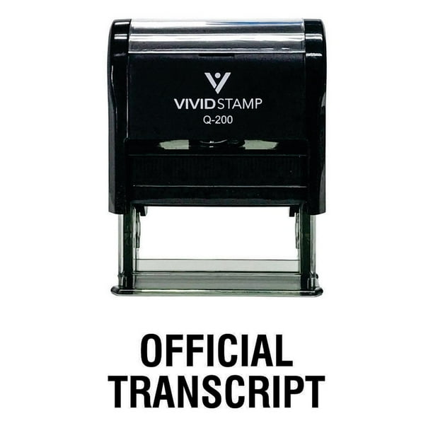 Vivid Stamp Official Transcript Self Inking Rubber Stamp (Black Ink ...