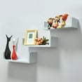 Worgeous U Shape Wall Mounted Bookshelf Made of Wood for Modern Home ...
