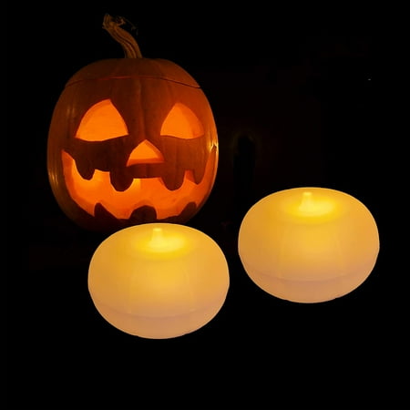 Set of 2 Decorative LED Pumpkin Lights Battery Operated Bright ...
